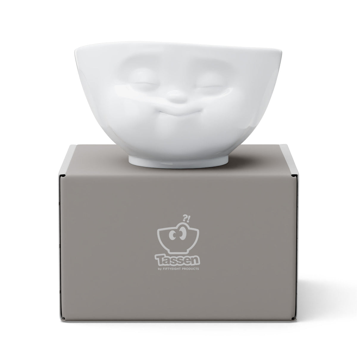 TASSEN Porcelain Bowl, Munching Face Edition, 16 oz. White – FIFTYEIGHT ...
